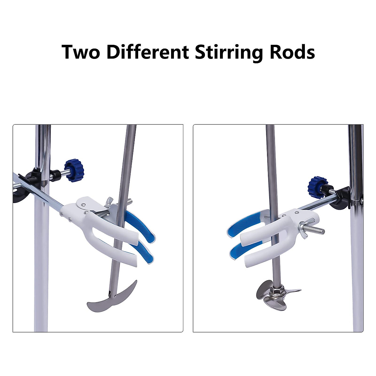 Lab Digital Overhead Stirrer Mixer 42-Quart 50000mpas 100-2000RPM, Laboratory Top-Mounted Electric Mixer Digital Display Agitator and Stainless Steel Stir Bar 100-240V-L8