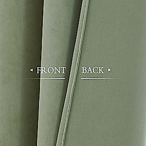 StangH Sage Green Curtains 84 inches, Super Soft Thick Velvet Drapes for Nursery Bedroom Thermal Insulated Privacy Doorway for Home Office/Bathroom, W52 x L84 inches, 1 Panel