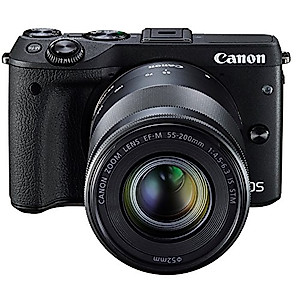 Canon EOS M3 Mirrorless Camera (Black) with EF-M 18-55mm IS STM and EF-M 55-200mm IS STM Lenses - International Version (No Warranty)