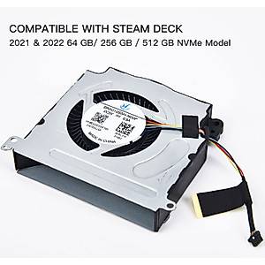 Replacement CPU Cooling Fan for Steam Deck 2021 & 2022 64 GB/ 256 GB / 512 GB NVMe Model, Replacement Steam Deck Fan with Screwdriver Tool Set P/N: BN5010S5H-N00P