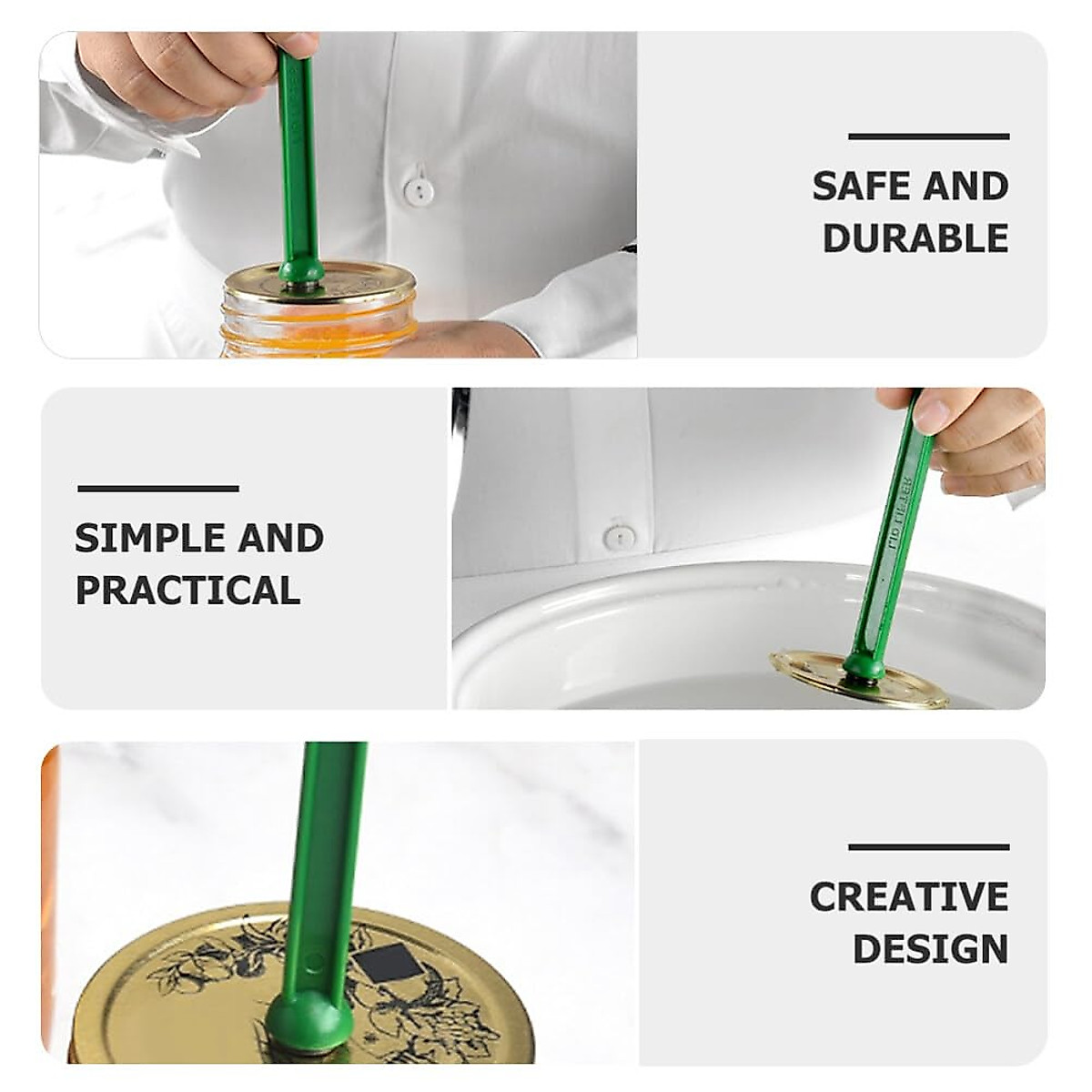 6pcs With Magnetic Can Lifter Jar Lifting Tool Professional Canning Lifters Scald-proof Canning Lid Lifters Portable Jar Lifter Household Canning Lid Lifter Kitchen Supplies