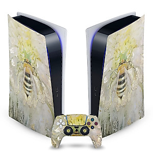 Head Case Designs Officially Licensed Stephanie Law Bee Art Mix Vinyl Faceplate Sticker Gaming Skin Case Cover Compatible with Sony Playstation 5 PS5 Digital Edition Console and DualSense Controller