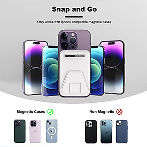 DLNIA 2024 Upgraded Version Fast Charging Magnetic Battery (Mag-Safe), 10,000mAh Foldable Magnetic Wireless Portable Charger Power Bank with Type-C Cable for iPhone 15/14/13/12/Mini/Pro Max