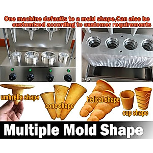 TXMACHINE® 4 cone maker machine kitchen pizza cone machine 3KW Pizza Making Machines for pizza restaurant with pizza oven,Display food warmers (110V/60HZ, cone maker+oven+Display Cabinet)