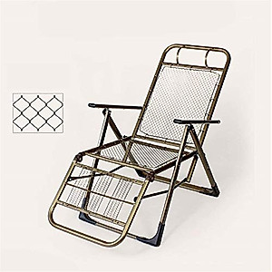 XZGDEN Lightweight Camping Chairs Garden Loungers Folding Chair Summer Breathable Cool Recliner Office Chair Lunch Break Chair Adjustable Adjustable Lounge Chair (Color : A)