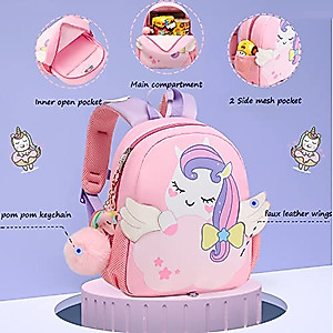 Unicorn Toddler Backpack for Girls Preschool Backpack for Girls Kids' Backpacks Small Mini Toddler Backpack Toddler Bookbag