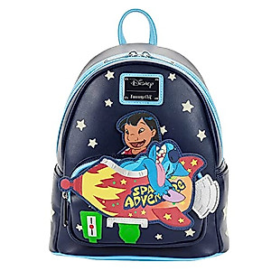 Loungefly Disney Lilo and Stitch Space Adventure Womens Double Strap Polyurethane Shoulder Bag Purse