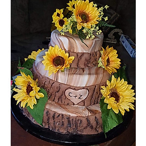 Set of 2 Tree Bark Cake Fondant Mold Tree Stump Fondant Impression Texture Mat Wedding Lumberjack Cake Border Decorating Tool Chocolate Gumpaste Pastry Cake Mold