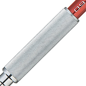 uni M91010.26 Shift Pipe Lock Drafting 0.9mm Pencil, Silver Body with Red Accent (M91010.26)
