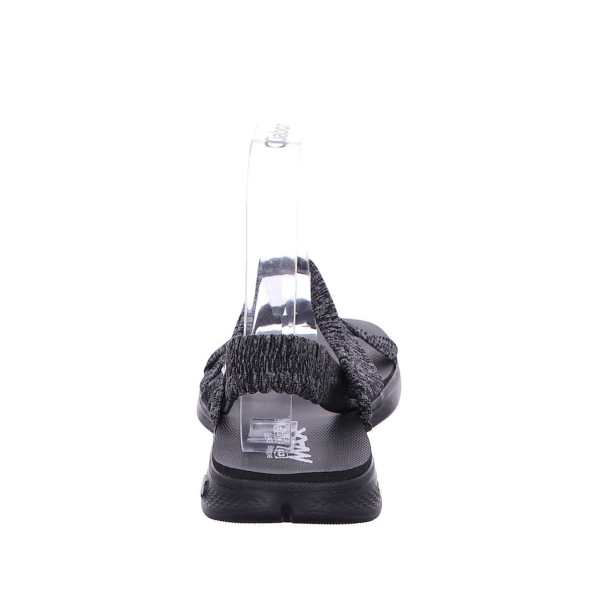 Skechers Performance Women's H2 Goga Bountiful Flip Flop,Black/Gray,11 M US