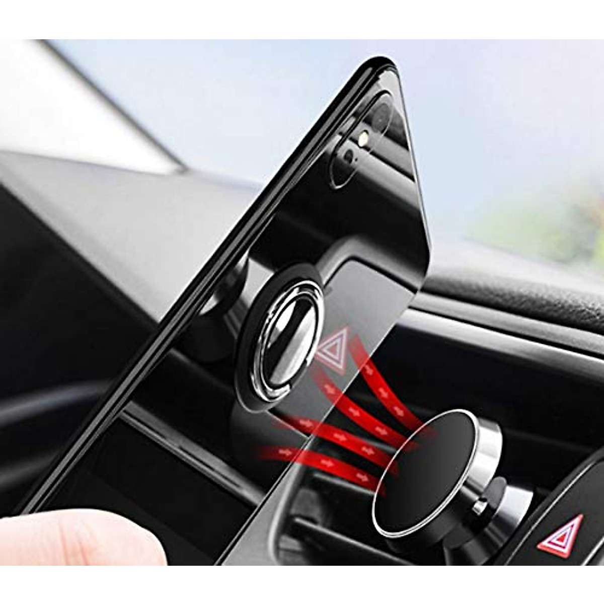 SFDO Cell Phone Mobile Ring Holder Finger 360 Rotation Metal Ring Grip for Magnetic Car Mount Compatible with All Smartphone - Blue