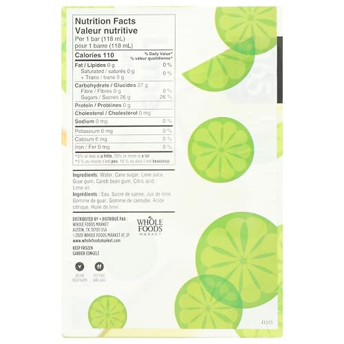 365 by Whole Foods Market, Bar Fruit Lime, 16 Fl Oz, 4 Pack