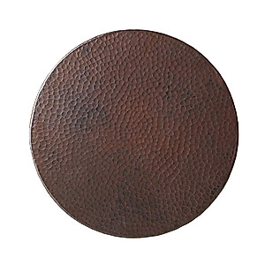 Native Trails 20-Inch Hammered Copper Lazy Susan, Antique Finish - Artisan-Crafted Rustic Turntable for Home, Kitchen, Entertaining, Decor