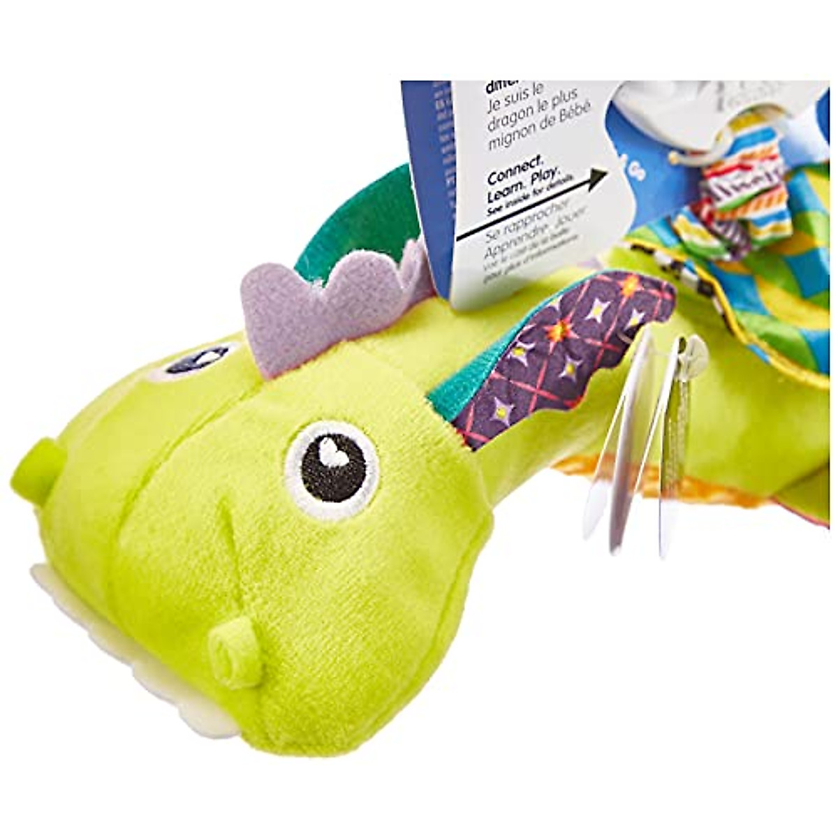 Lamaze Clip On Car Seat and Stroller Toy - Flip Flap Dragon - Crinkle Car Seat Toys and Stroller Toys - Sensory Toys for Babies - Travel Toys for Car - Infant Toys Ages 0 Months and Up