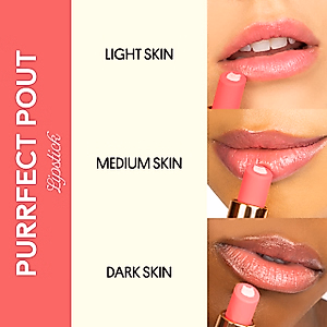 Winky Lux Purrfect Pout Lipstick, Semi Sheer Creamy Lipstick With Jojoba Oil and Vitamin E, Subtle Pink Natural Lipstick, Purrincess