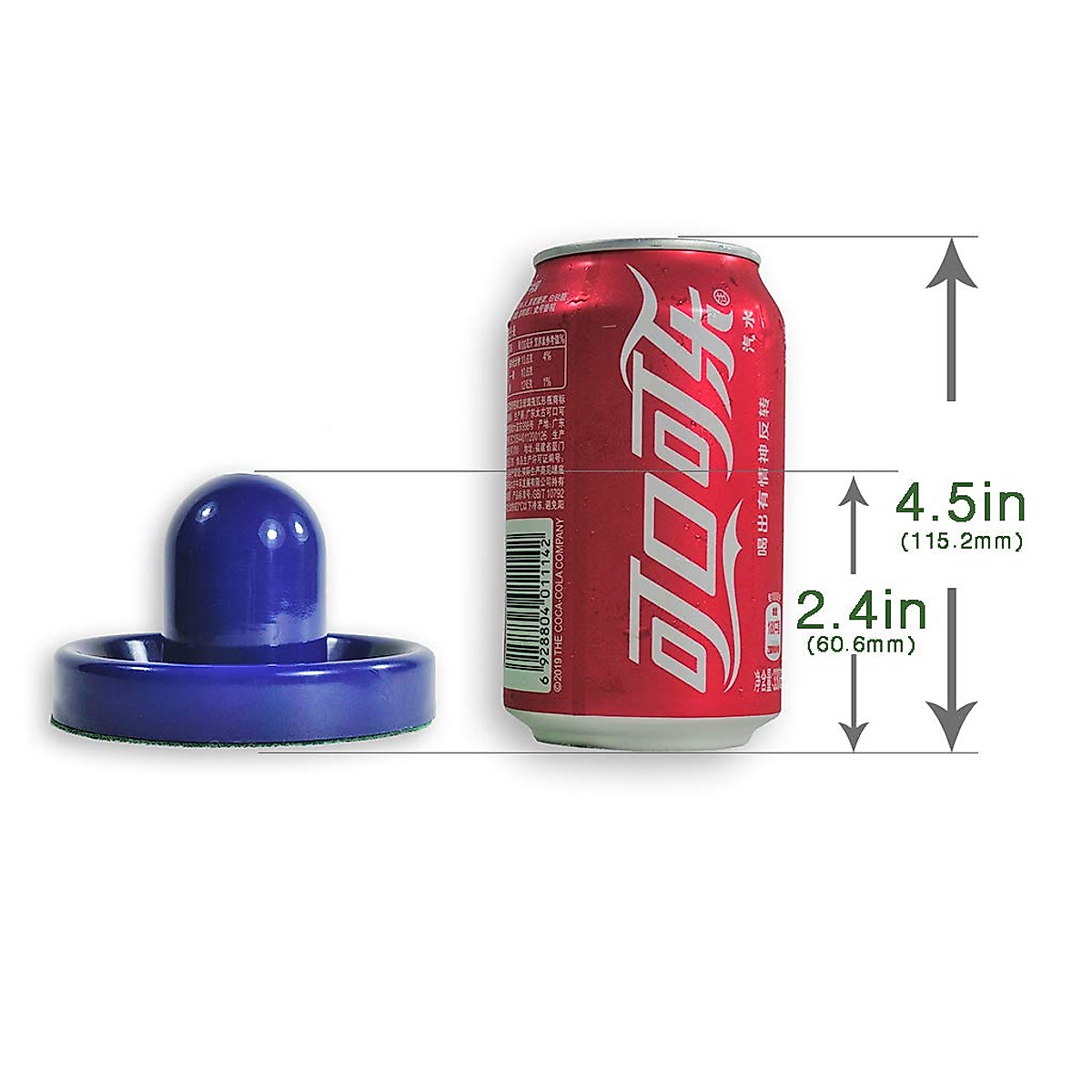 Lemon home Two Colored of Air Hockey Pushers and Red Air Hockey Pucks, Goal Handles Paddles Replacement Accessories for Game Tables (4 Striker, 4 Puck Pack) (C)