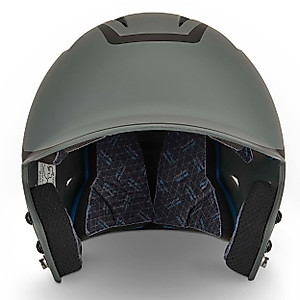 CHAMPRO HX Legend Plus Performance Baseball Batting Helmet with Removeable Jaw Guard in Two-Tone Color Matte Finish, Graphite, Black, Junior (HXM2GRJ) Medium
