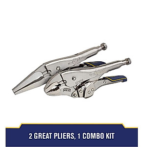 IRWIN VISE-GRIP Locking Pliers (10-Inch) & Linesman Pliers (6-Inch) Combo (IRHT82588)
