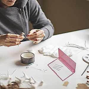 3Pcs Magnetic Needle Storage Case Magnetic Sewing Needle Holder Needle Organizer Portable Needle Keeper Pin Organizer Container Tool for Cross Stitch Sewing Knitting Pin Needle Storage （Patterned）