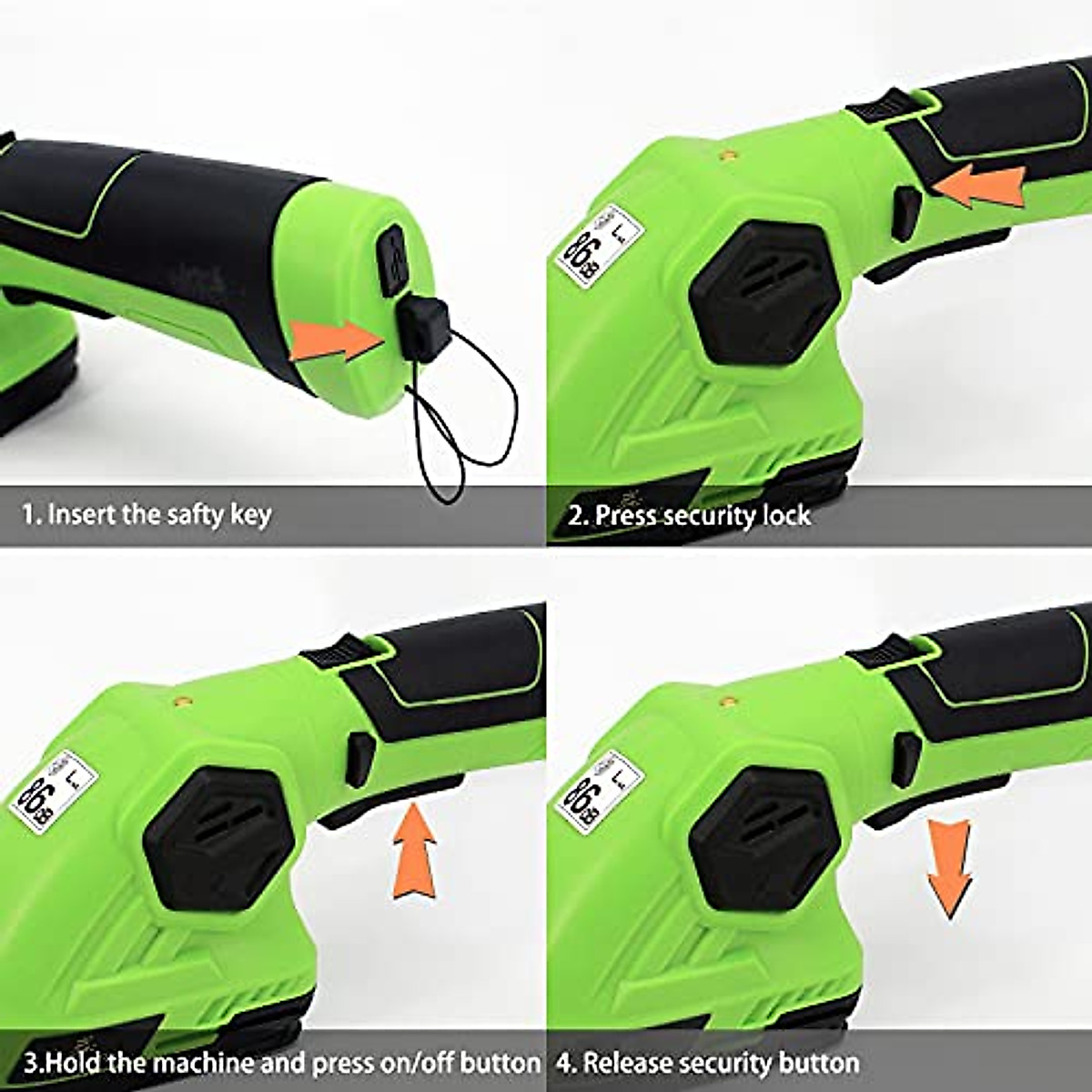 SOHONRY 2 in 1 Cordless Grass Shears Handheld Grass Hedge Trimmer, Electric Grass Clippers Shrub Bush Trimmer for Garden, with Rechargeable 8V Battery and Charger Included