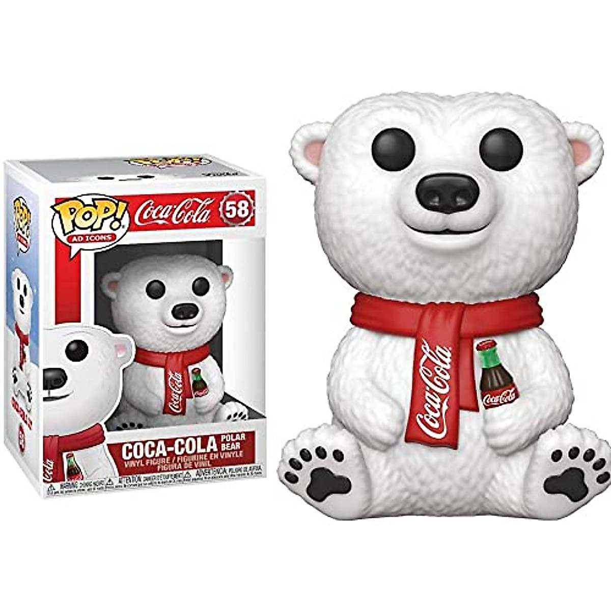 [POP] + Replacement for + [Ad Icons: Cola Polar Bear Funko Pop! with Compatible Pop Box Protector Case)] + [Coca-Cola]