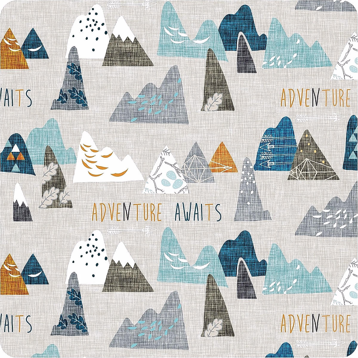 BapronBaby Adventure Awaits Wet Dry Bag - Waterproof Two Zipper Pockets - Reusable for Mealtime, Diapers, Stroller, Snacks, Swimsuits - Machine Washable - 11" x 9"