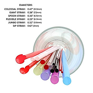 Royal 5" White with Red Stripe Sip Straw, Package of 1000