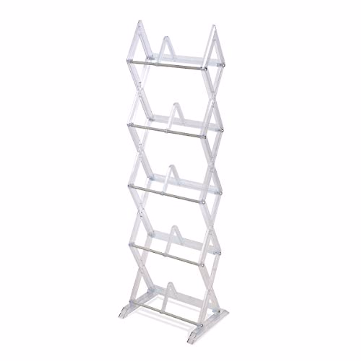 Atlantic Mitsu 5-Tier Portable Media Storage Rack – Holds 130 CD; or 90 DVD; or 105 Blu-ray/Console Game Discs – PN 64836265 in Clear