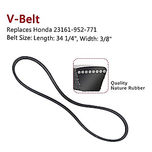GELASKA HS35 Auger Rubber Paddles with 22431-727-013, 23161-952-771 V-Belt Replaces Honda 72521-730-003, 72552-730-003, 1003375, 1003391 for Honda HS35 A Snow Blowers