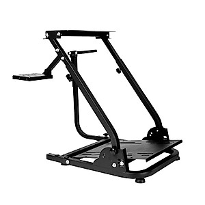 Hottoby Racing Steering Wheel Stand Foldable & Dual Shift Levers Fit for Logitech/Thrustmaster G25 G27 G29 G920 G923 T150 T248 T300 Multi-level Easy Storage & Install Cockpit,No Wheel & Pedals