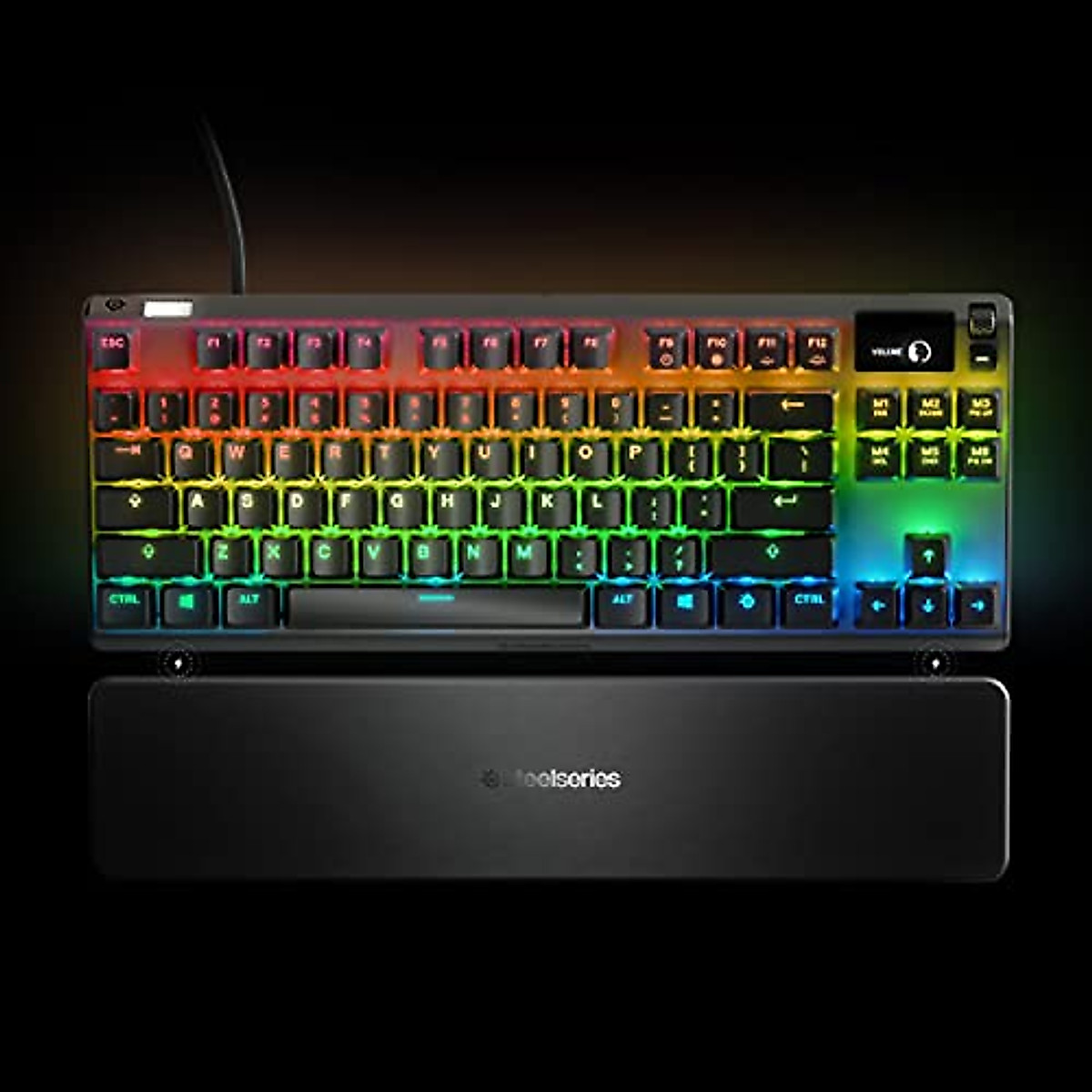 SteelSeries Apex Pro TKL Mechanical Gaming Keyboard, Adjustable Actuation Switches, OLED Smart Display, German QWERTZ Layout