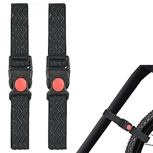 Cosmos 2 Pcs Bike Wheel Stabilizer Straps Anti-Slip Adjustable Fastening Tie Down Straps Reusable Versatile Hook & Loop Securing Straps