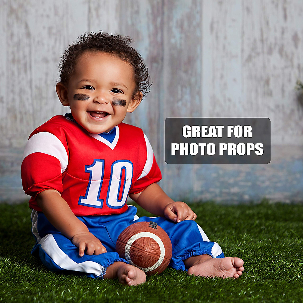 Full Set 6 Sports Balls with 1 Pump 5" Soccer, 5" Basketball, 5" Volleyball, 5" Playground, 5" Knobby Ball, and 6.5" Football - Best Toy Gifts for Kids (Pack of 6)