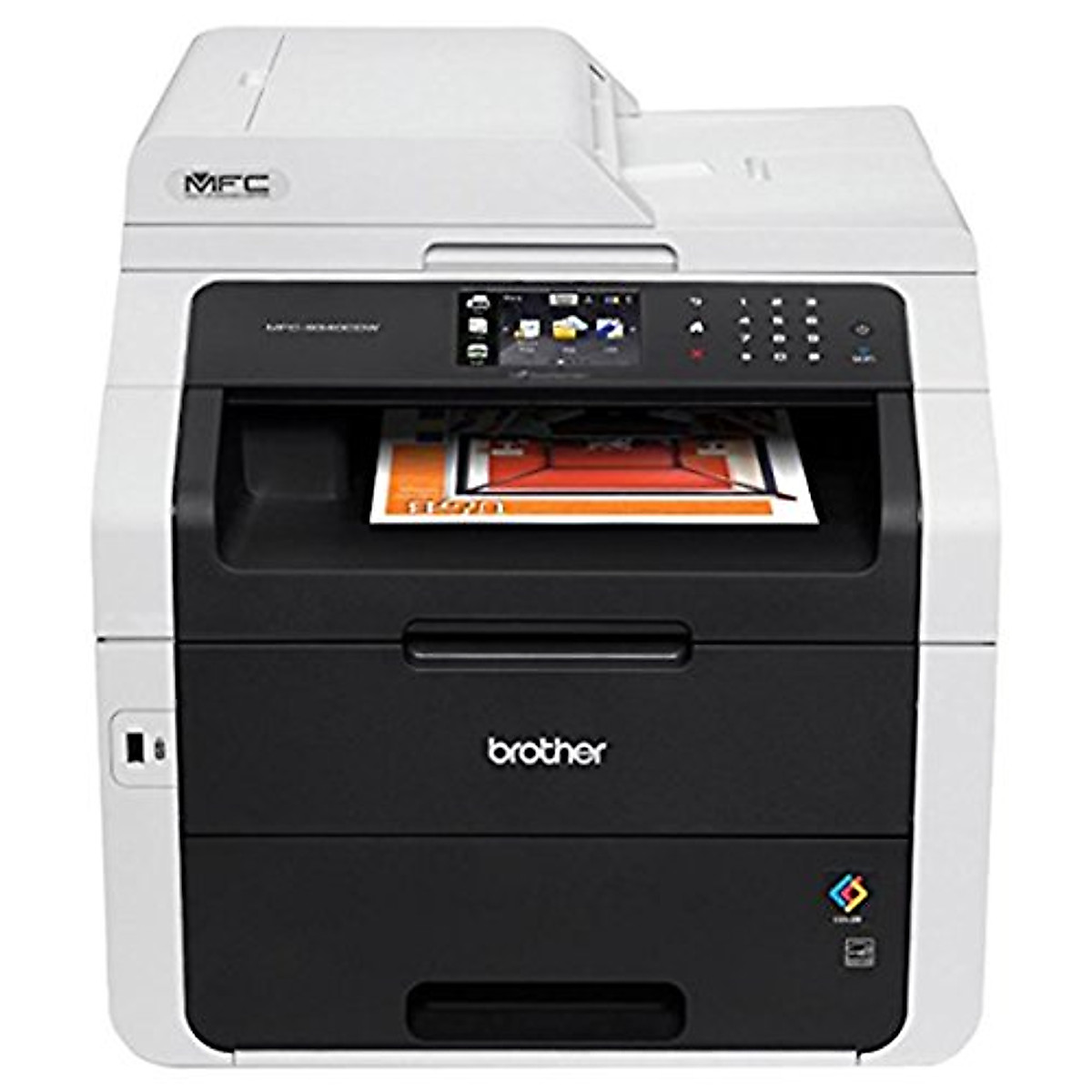 Brother MFC9340CDW BROTHER Wireless Color Laser LED All-in-One Printer, Copier, Scanner, Fax, Mfc-9340Cdw, Black