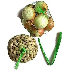 100pcs 15" Green Reusable Nylon Mesh net Produce Grocery Toys Fruits Vegetables Storage Poly Bags