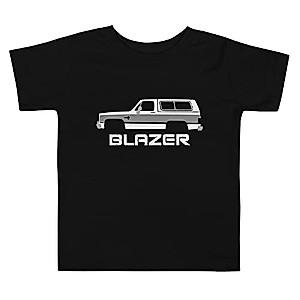 1988 Chevy K5 Blazer Truck Off-Road 4x4 Vintage Classic Toddler Short Sleeve Tee Black