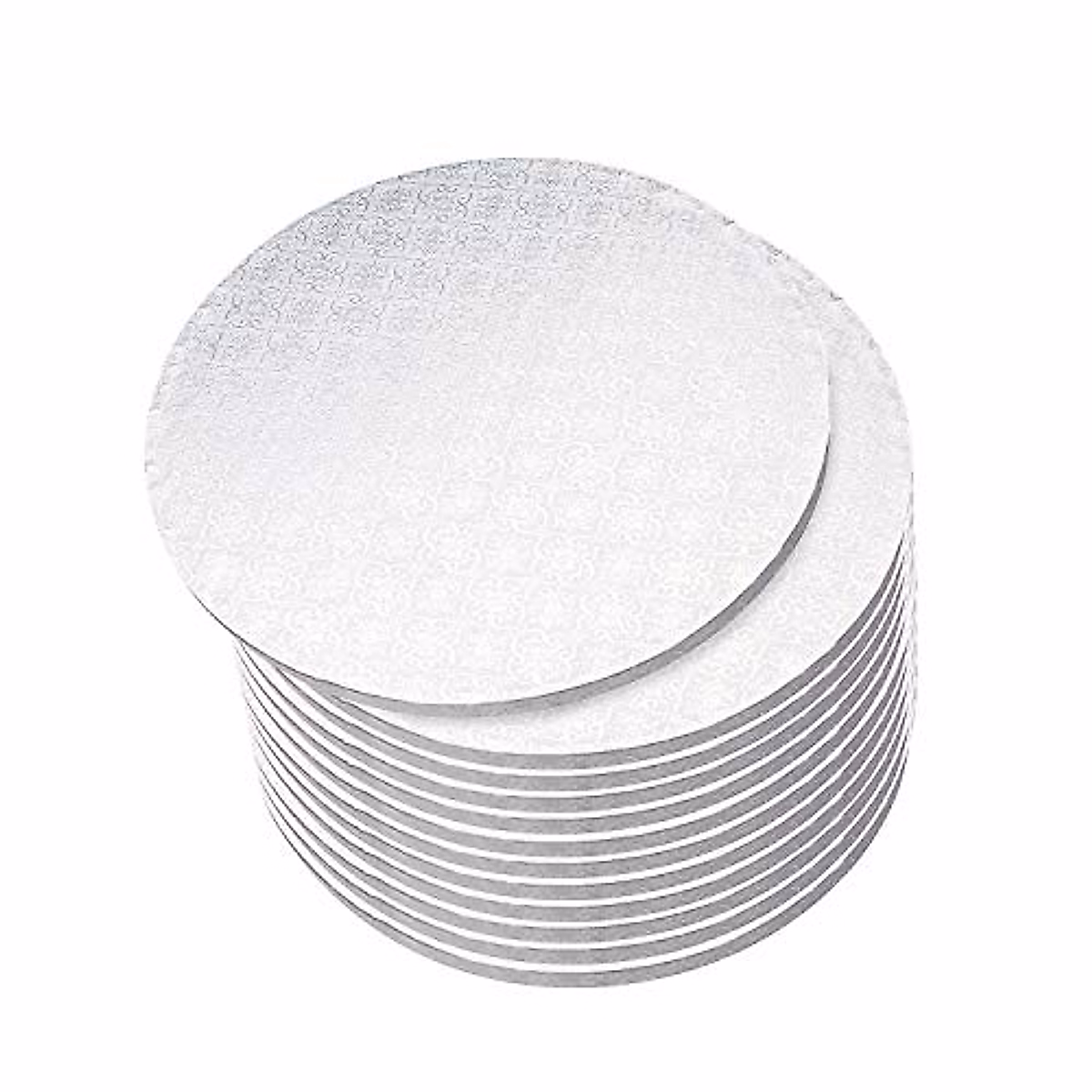 MOVINGSHOOT Spec101 Round Cake Drums, 12 Inch - 12pk White Cake Drum Boards with 1/2-Inch Thick Smooth-Edges