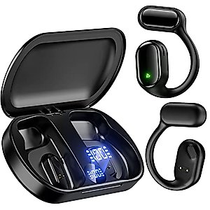 COOYA Open Ear Wireless Earbuds for Samsung Galaxy S23 Ultra S22 A53 Bluetooth 5.3 Headphones Dual 16mm Dynamic Drivers 32H Playtime IPX5 Waterproof Sport Headsets for iPhone 14 Pro Max 13 Pixel 7 6a