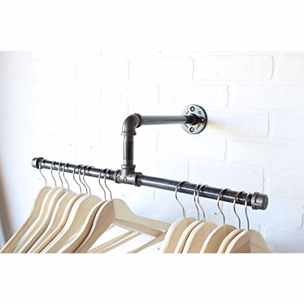 20" Urban Industrial Pipe Wall Rack - Clothing Rack, Closet Organization, Retail Display