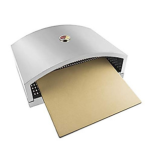 Open Faced Grill Pizza Oven for Gas or Charcoal Grill, Includes Ceramic Pizza Stone