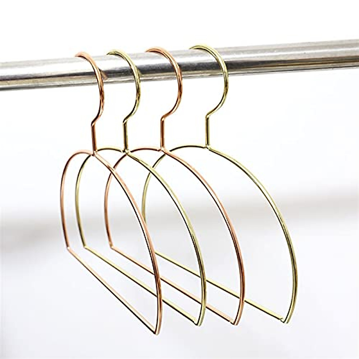 NFEGSIYA Hangers 10pcs/lot Multifunctional Scarf Belt Round Clothes Hangers Iron Round Hangers Creative Scarf Hangers Metal Round Hanger (Color : Gold)
