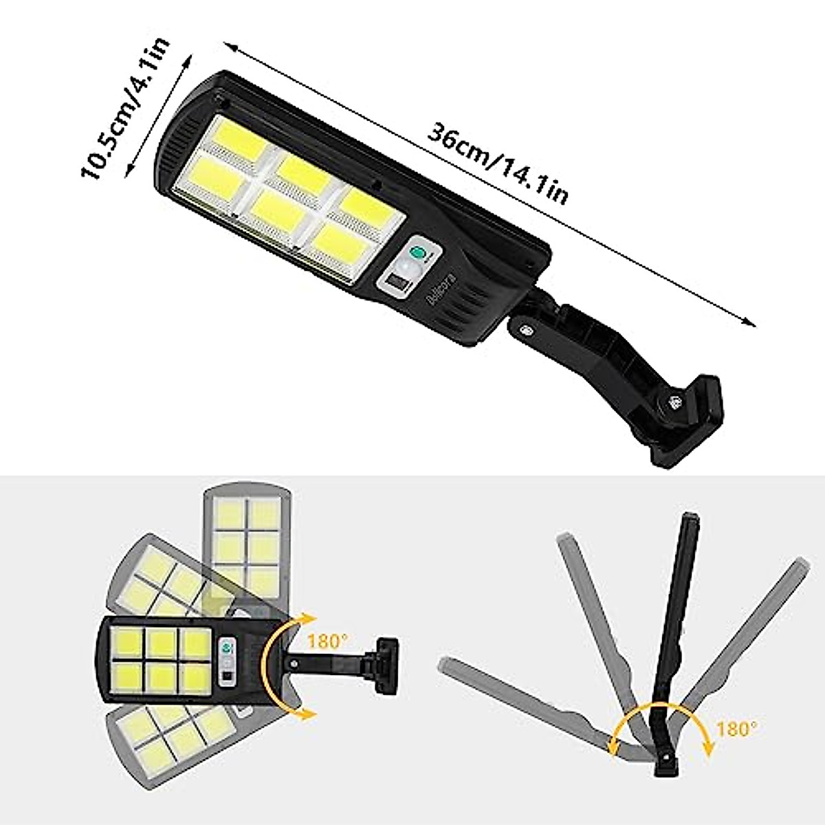 Dollcora Solar Lights Outdoor Motion Sensor, 6000 Lumens 120 LED 3 Modes Waterproof Security Solar Street Flood Lighs Wall Lamp for Garden Door Yard Pathway Porch Patio (2-Pack)