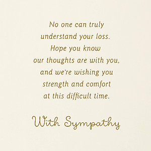 Hallmark Sympathy Card from All (Gold Foil Tapestry)