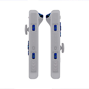 eXtremeRate Chrome Blue Full Set Replacement Buttons for Nintendo Switch & OLED JoyCon, ABXY Direction Keys SR SL L R ZR ZL + - Home Capture Trigger Buttons Springs - Without Controller
