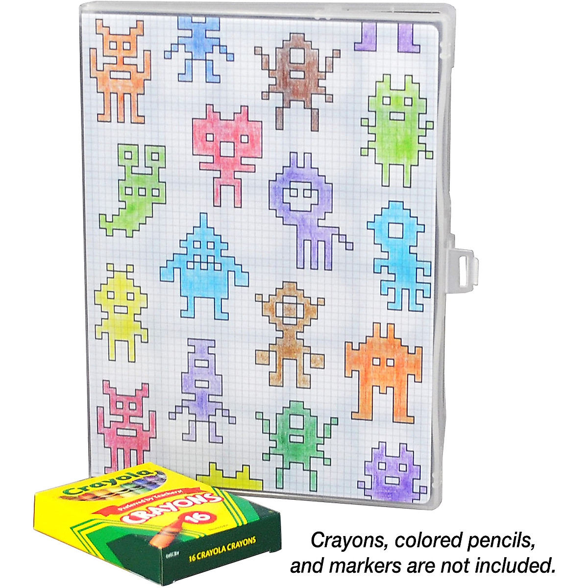 UniKeep Game Case for Nintendo Switch Cartridges - Holds 60 Games - Color Your Own Bit Monsters
