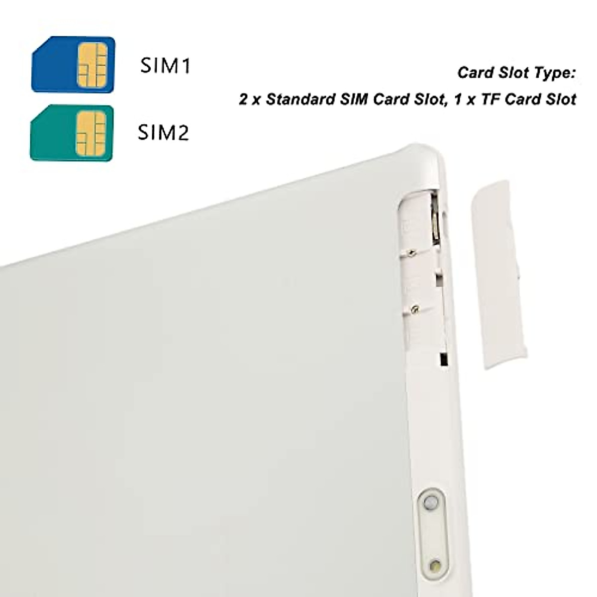 Tablet, 10.1 Inch 1280x800 Tablet with Dual Cameras, RAM 4GB ROM 64GB Dual SIM Octa Core Tablet for Android 9.0, 4G LTE Calling Tablet for Home, Office