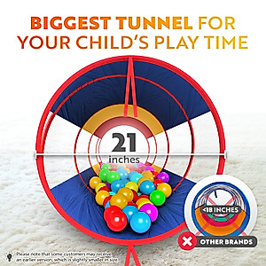 Playz 5pc Kids Play Tent Jungle Gym, Ball Pit, Pop Up Tents & Play Tunnel for Toddlers, Babies, and Kids Indoor & Outdoor Playhouse Bundle with Dartboard and 5 Sticky Balls, Gift for Boys & Girls