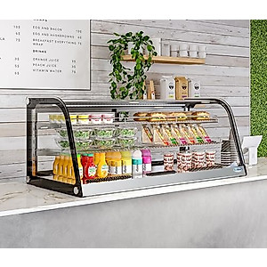 KoolMore DICDC-202-BK 48 in. Drop-in Countertop Bakery Display Refrigerator in Black