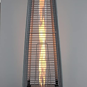 Touchstone Citadel™ 40,000 BTU Pyramid Outdoor Propane Patio Heater - 89 Inches Tall - Tempered Glass Quartz Tube - Built-in Tip/Tilt Auto Shut Off - Wheel Kit Included - 40001