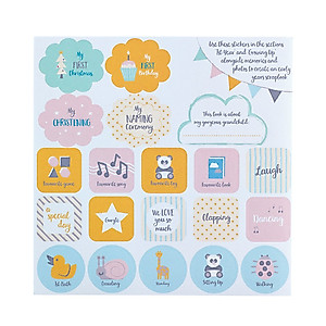 Busy B 6584 "Baby B Baby Journal with Pockets and Stickers, Neutral